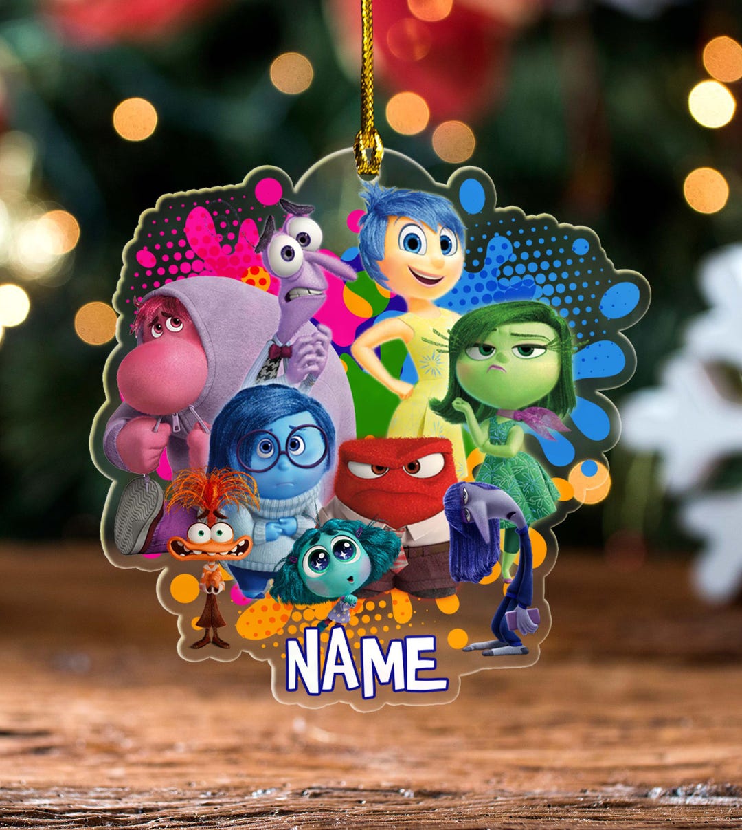 Personalized Disney Inside Out Ornament,inside Out 2 Movie Characters ...