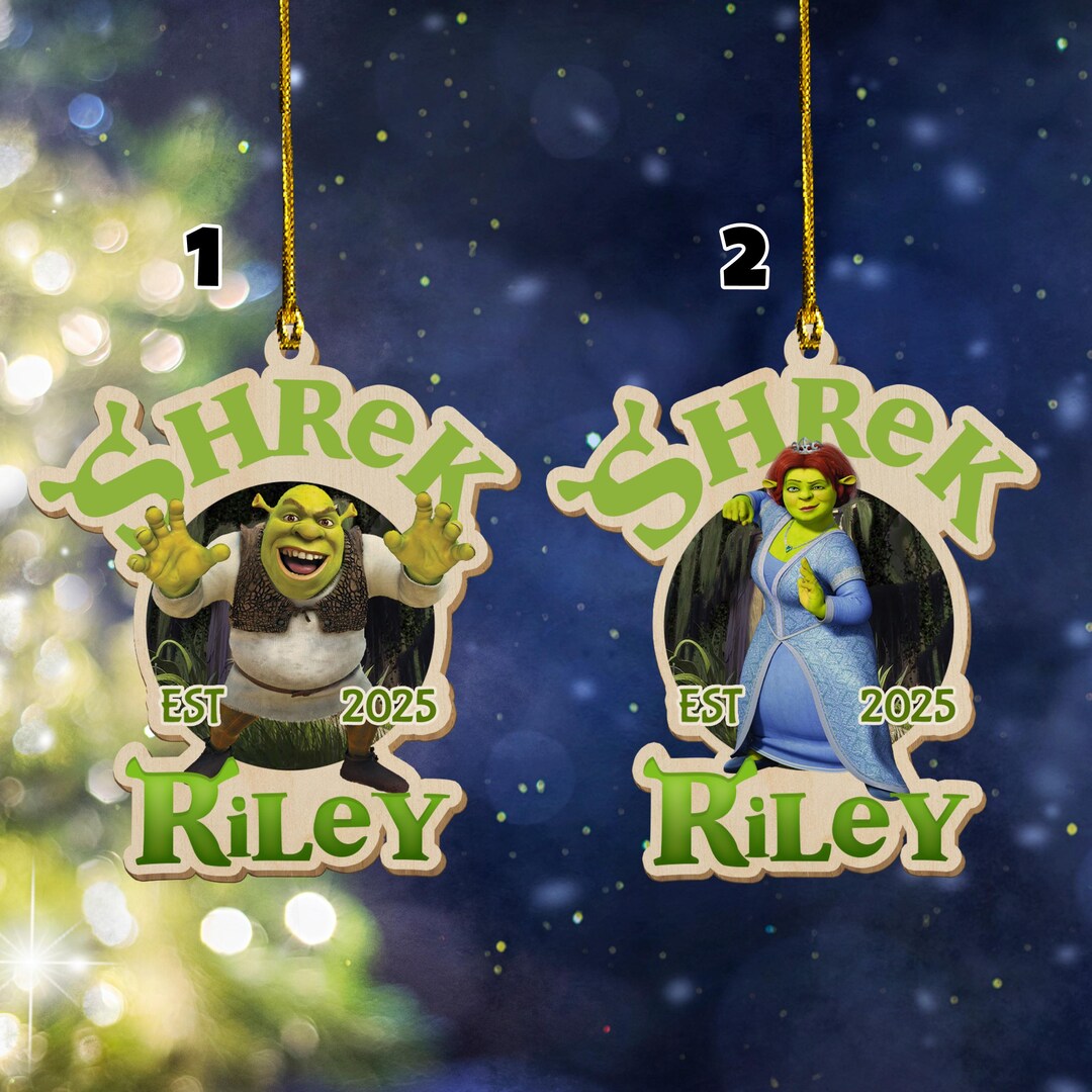 Custom Shrek and Fiona Couple Gift Ornament, Shrek and Fiona Princess ...