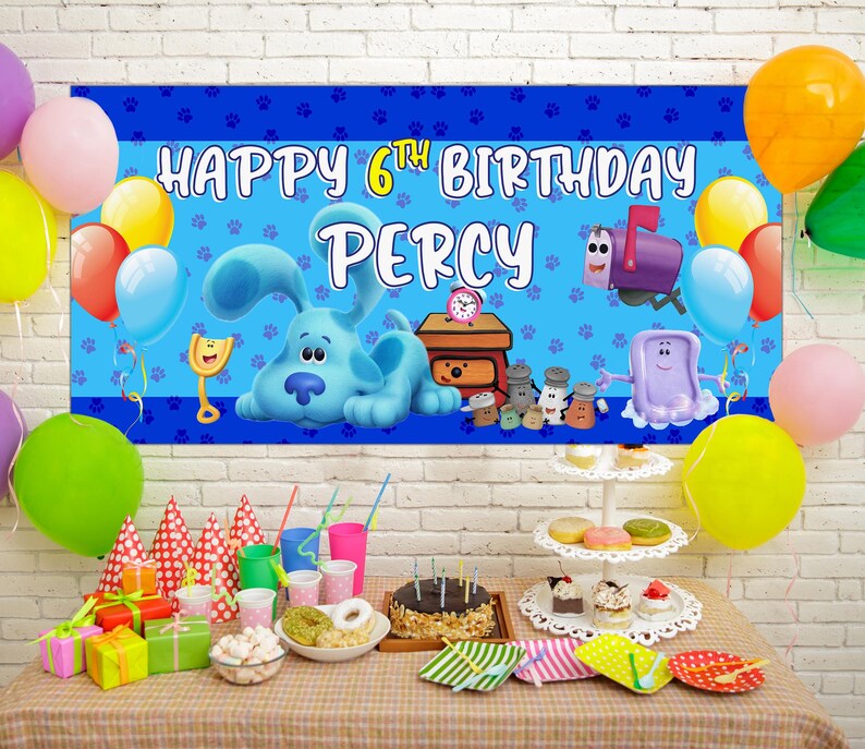 Blue's Clues Birthday Banner, Blue's Clues Party Banner, Blue's Clues Banner, Birthday Banner ...