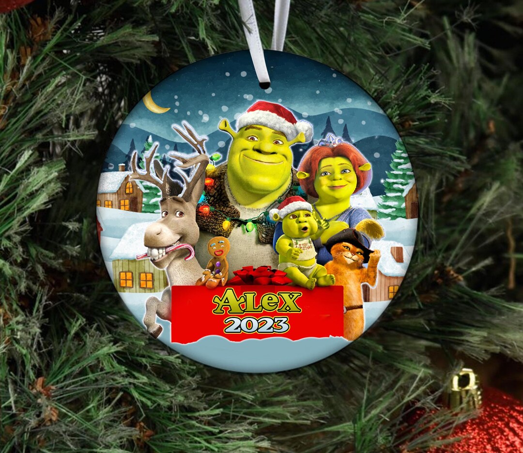 Shrek Ornament, Christmas Ornament, Shrek Christmas Ornament, Christmas ...