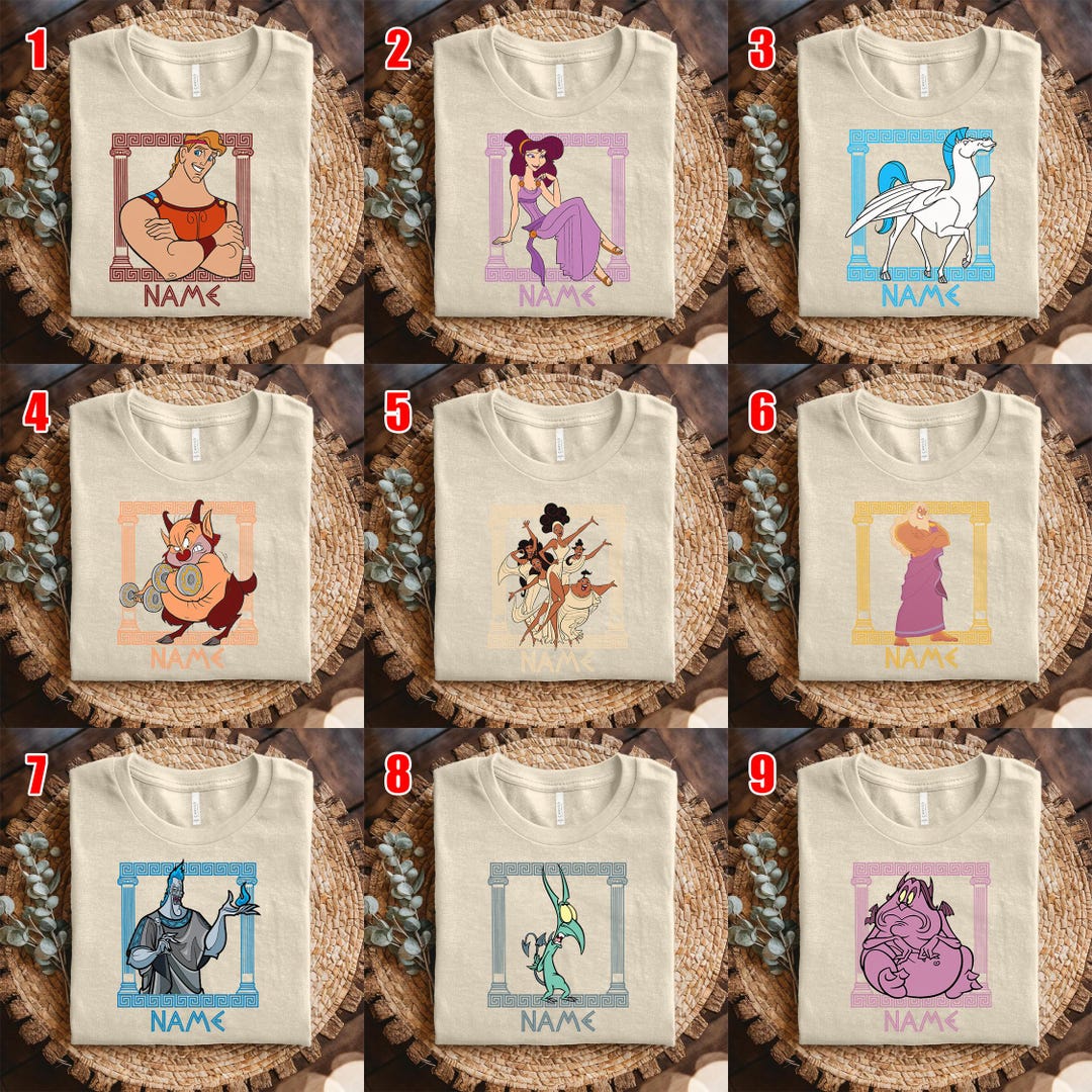 Personalized Disney Hercules Shirt, Retro 90s Hercules Megara Hades ...