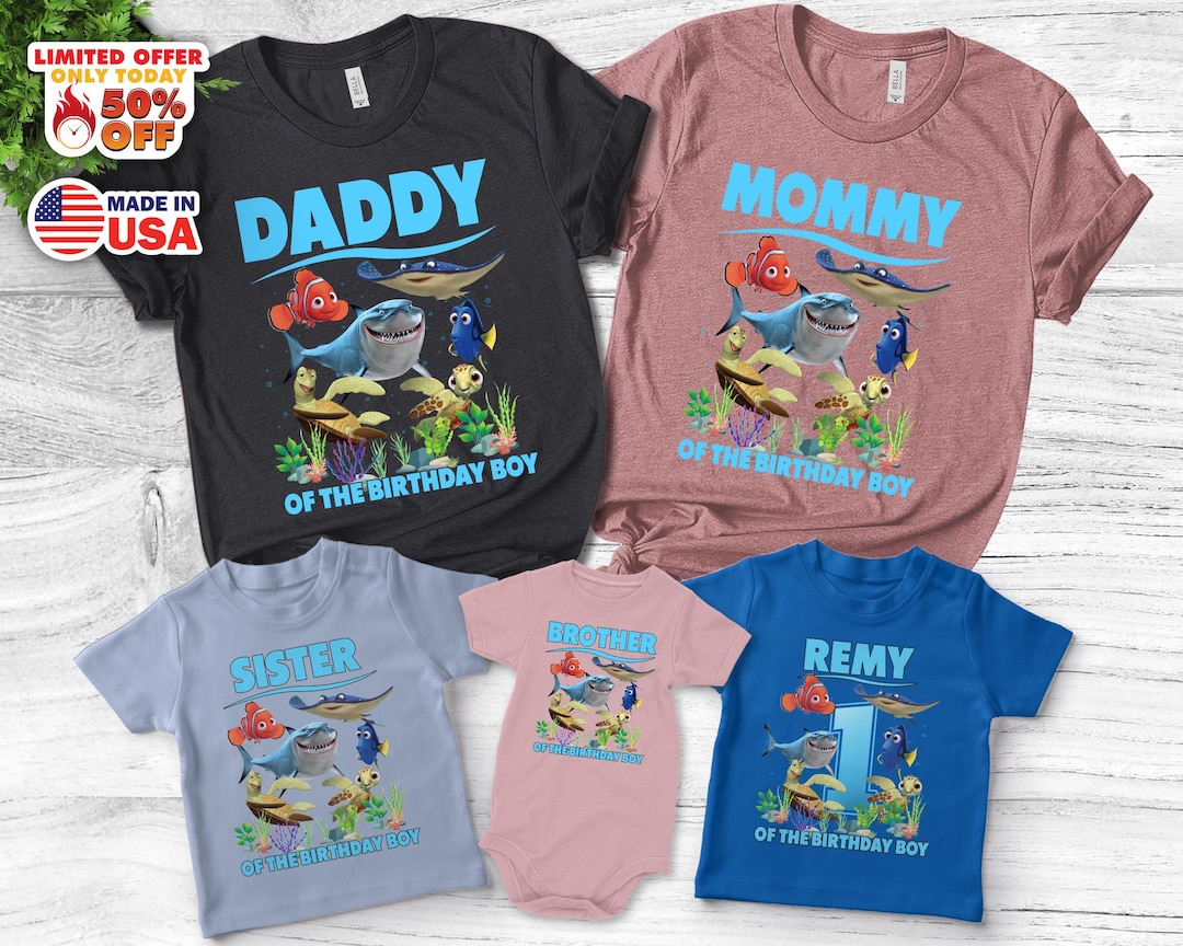 Finding Dory Birthday Shirt, Finding Dory Family Shirts, Finding Dory ...