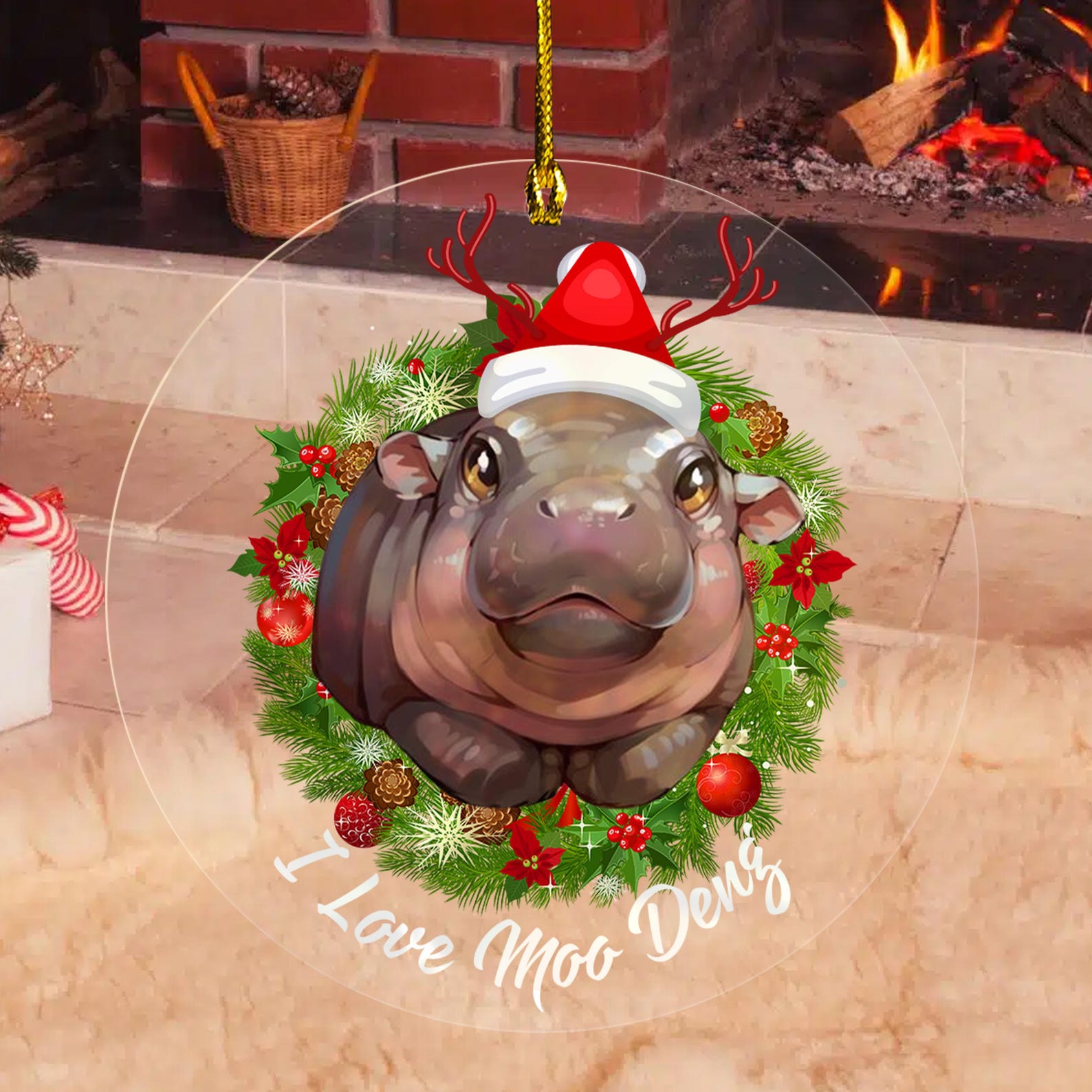 Custom Cute Baby Hippo Moo Deng Bouncy Pig in Thai Hippopotamus ...