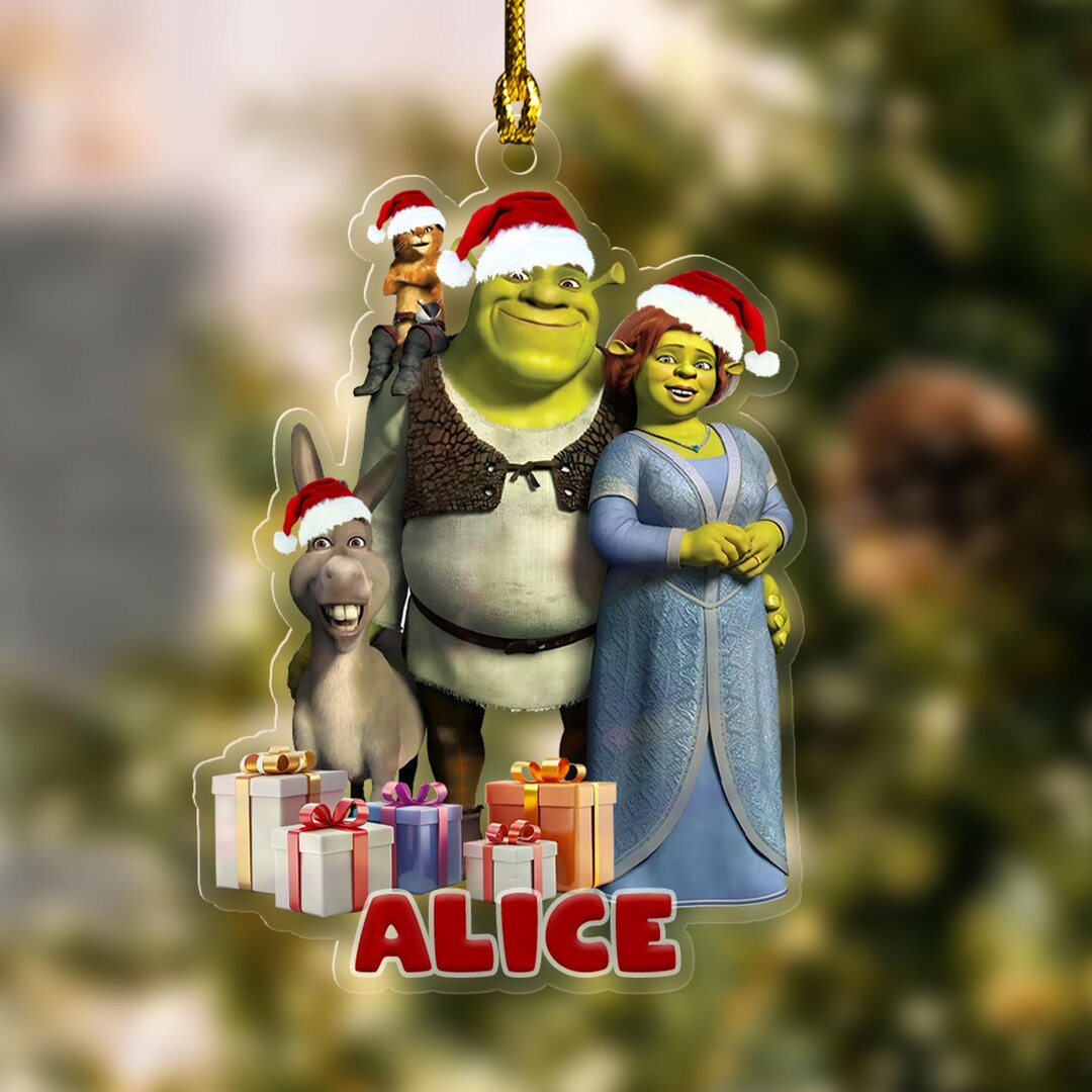 Customized Disney Shrek Christmas Cutout Ornament, Shrek Christmas 2024 ...