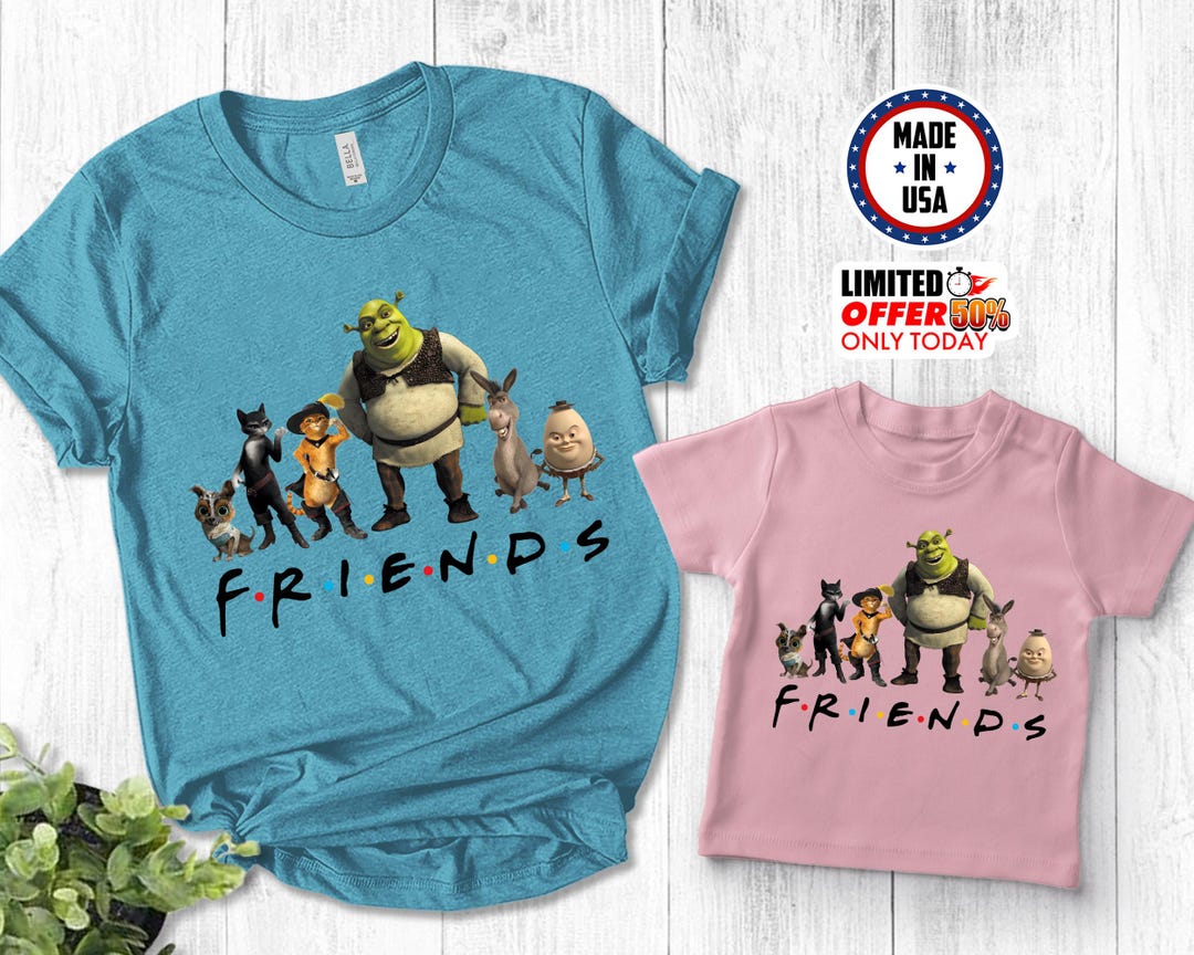 Disney Shrek Shirt, Green Ogre Cartoon Shirt, Shrek Family Matching ...