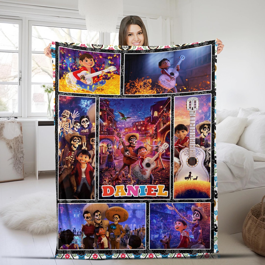 Personalized Disney Coco Blanket, Miguel Rivera Disney Blanket, Walt ...