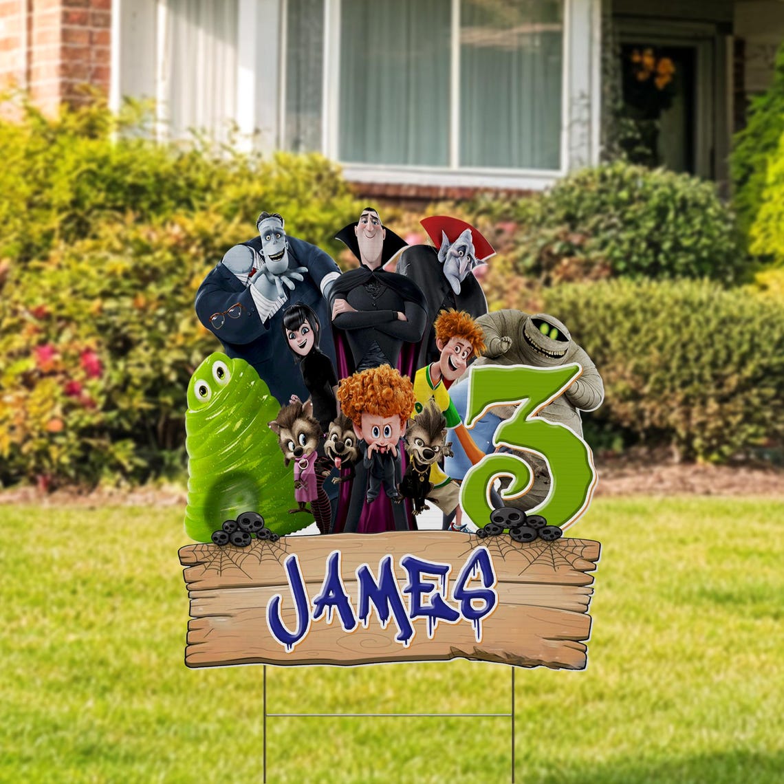 Custom Hotel Transylvania Yard Sign Cut Out, Birthday Decoration Indoor ...