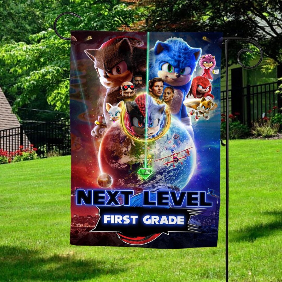 Sonic Graduation Garden Flag, Custom Graduation Decoration Yard Flag ...