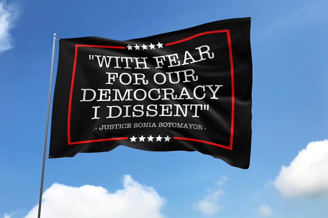 With Fear for Our Democracy I Dissent House Flag – Progressive Protest ...