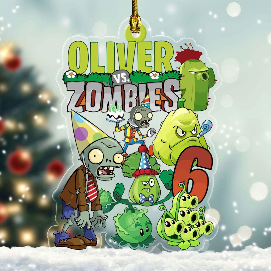Plants Vs Zombies Christmas Ornament, Custom Personalized Boy Girl ...