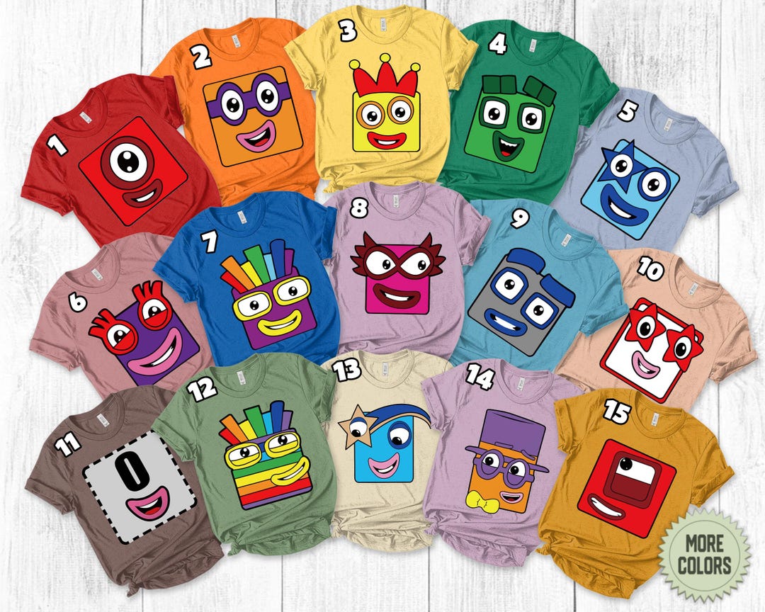 Numberblocks Group Halloween Shirt, Number Blocks Characters Tee ...