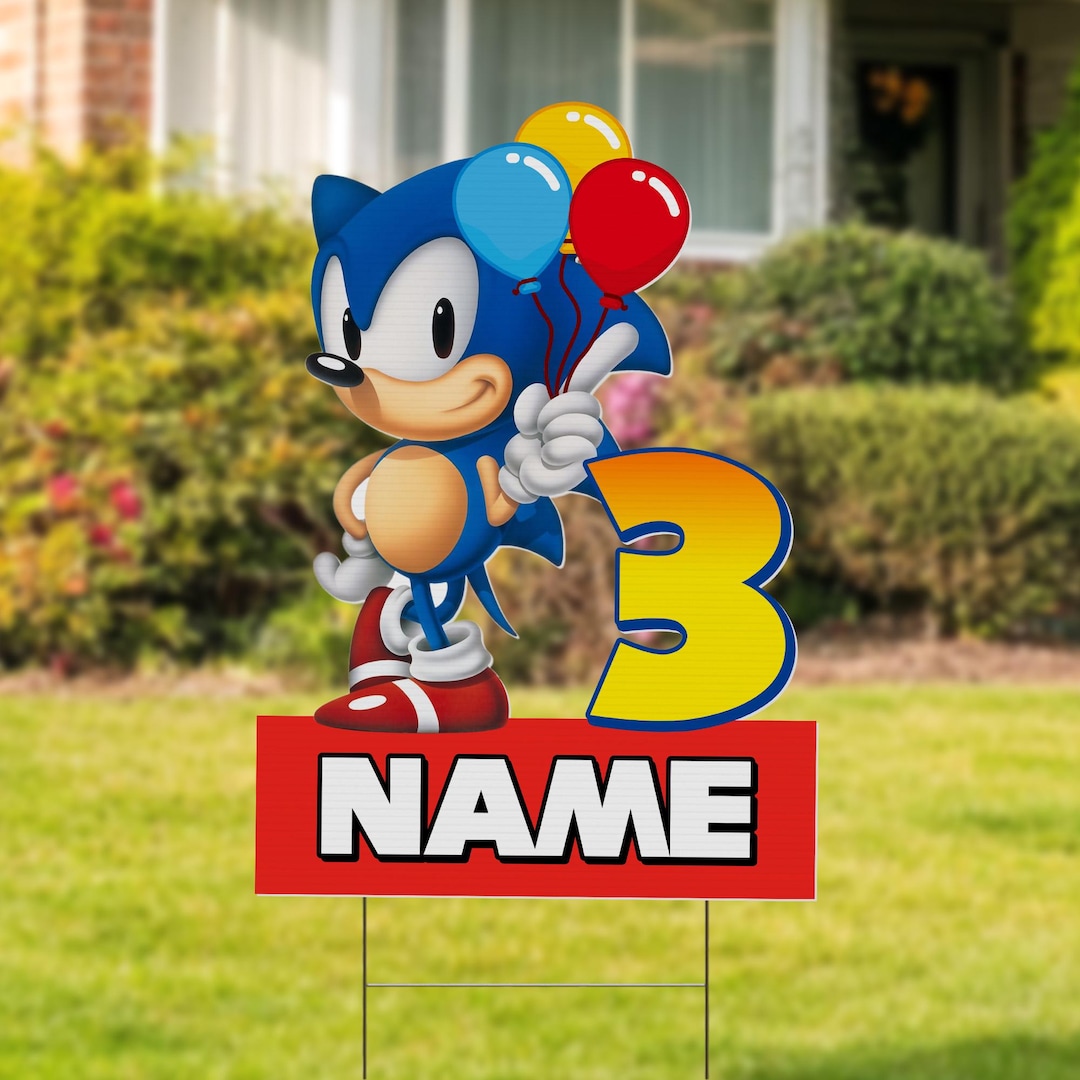 Personalized Sonic Hedgehog Cutouts, Sonic Birthday Party Props, Sonic ...