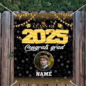 Class of 2025 Graduation Banner | Personalized Congrats Grad Party ...