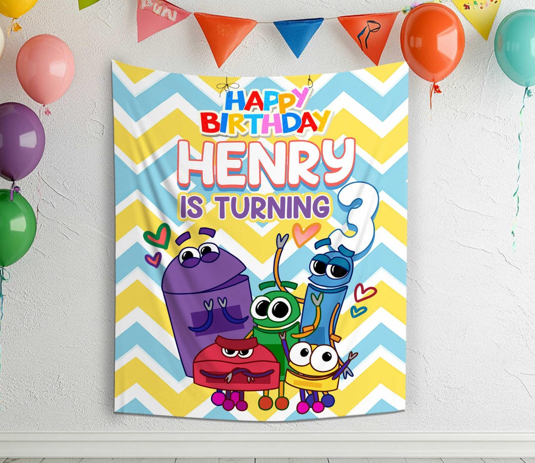 Storybots Birthday Party Backdrop, Ask the Storybots Birthday Party ...