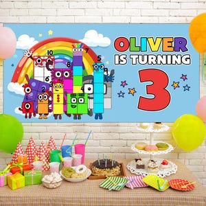 Personalized Numberblocks Birthday Banner, Printable Party Banner ...