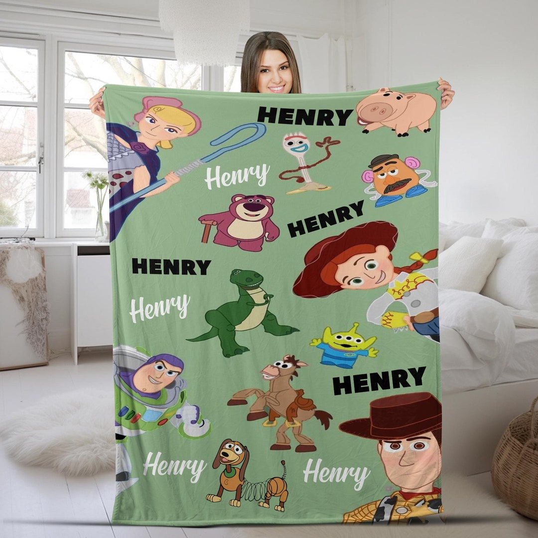 Personalized Disney Toy Story Blanket, Custom Name Disney Blanket ...