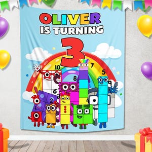 Personalized Numberblocks Birthday Banner, Printable Party Banner ...