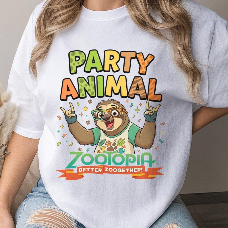Disneyland Zootopia 2 Priscilla Party Animal Tshirt, Zootopia Matching ...