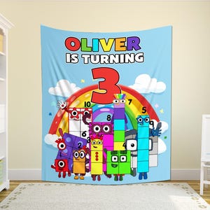 Personalized Numberblocks Birthday Banner, Printable Party Banner ...