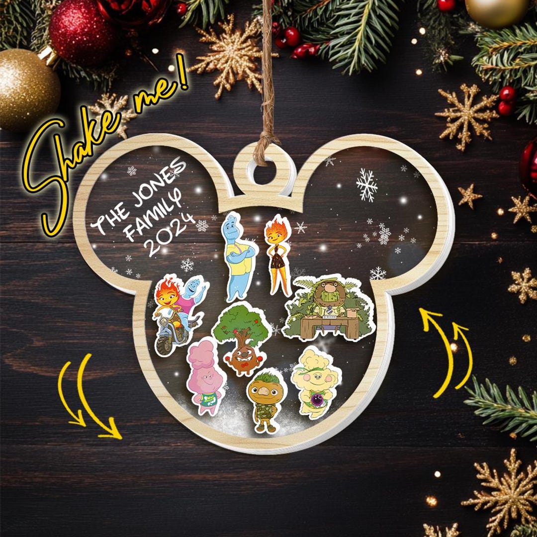 Personalized Elemental Christmas Ornament, Elemental Shaker Ornament ...