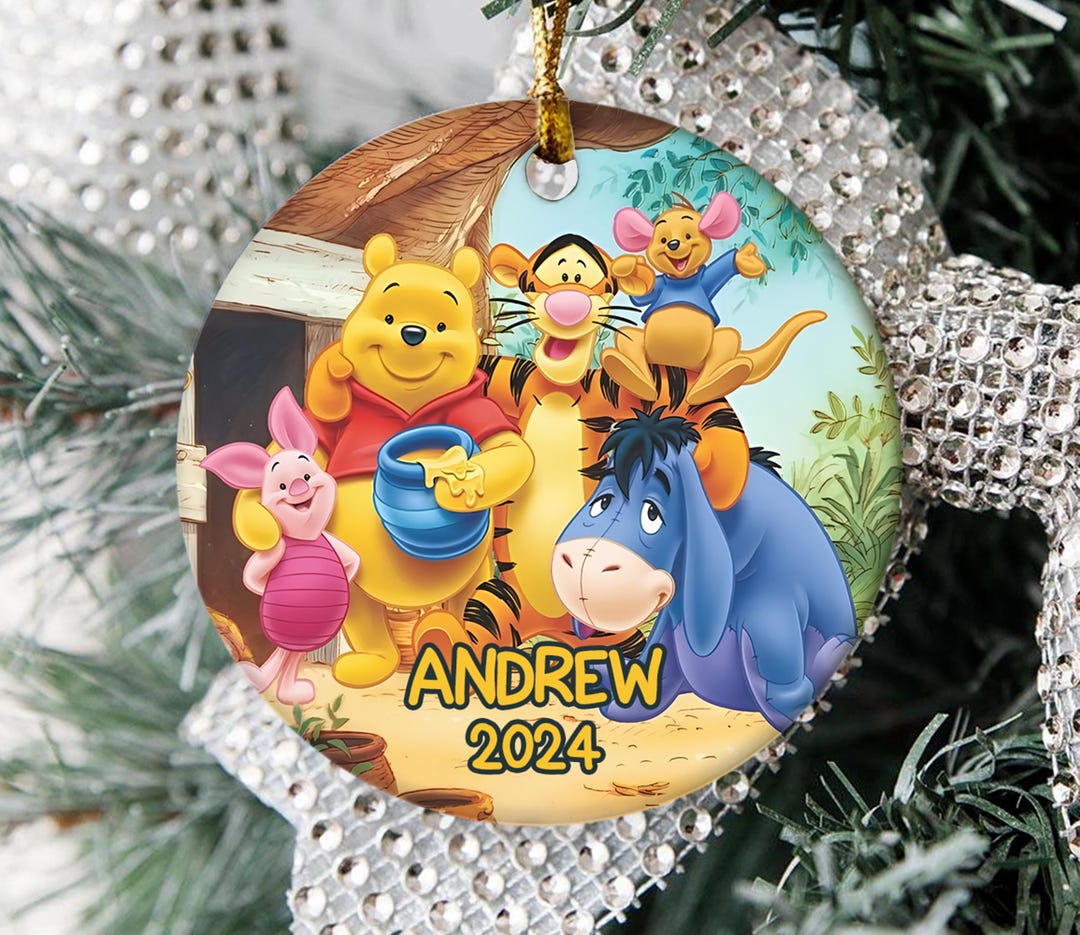 Personalized Winnie the Pooh Ornament, Pooh and Friends Cartoon ...