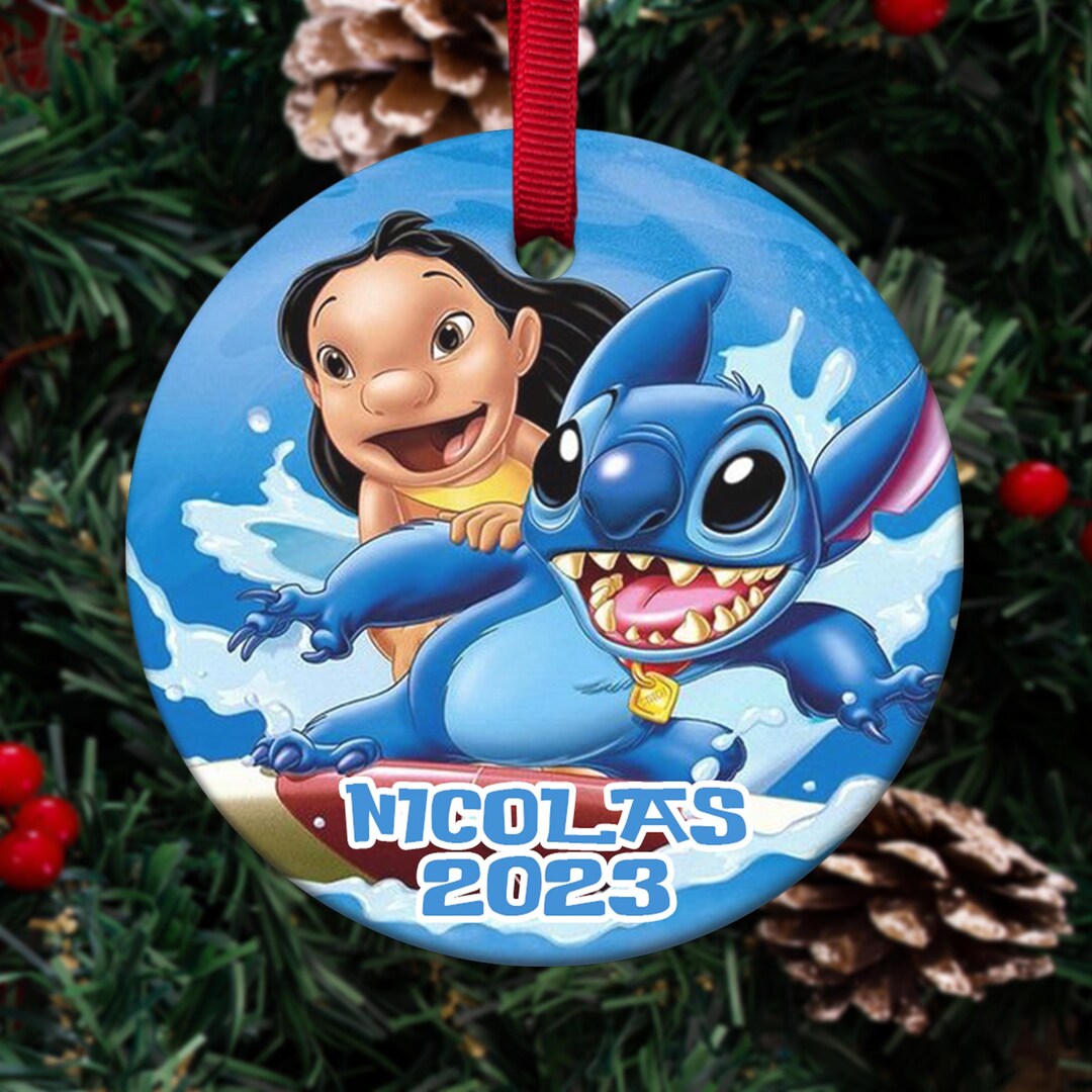 Personalized Disney Stitch Christmas Ornament, Lilo N Stitch Keepsake ...
