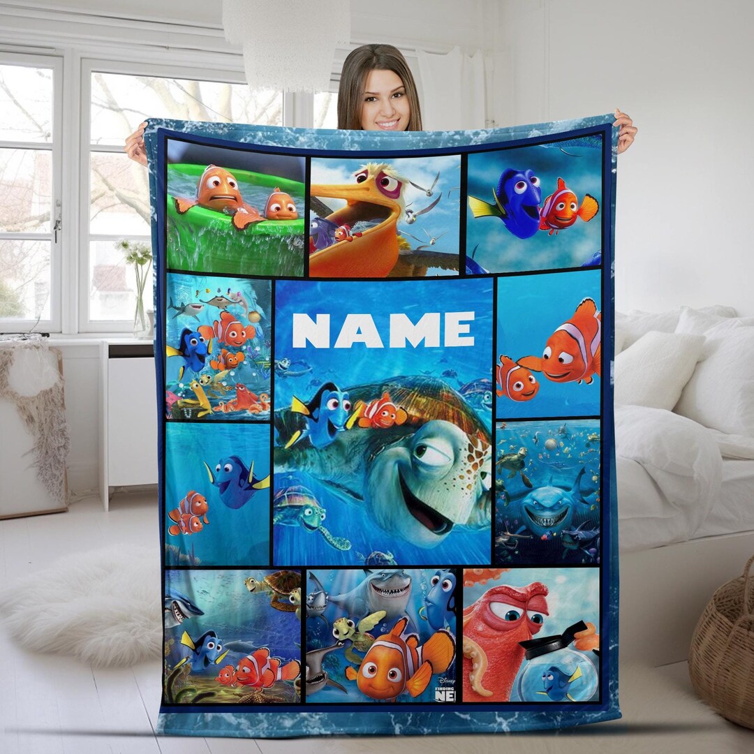 Finding Nemo Personalized Blanket, Finding Nemo Fleece Blanket, Finding ...