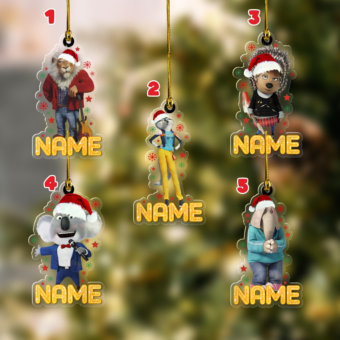 Personalized Sing Pig Characters Ornament, Sing Pig Ornament, Sing ...