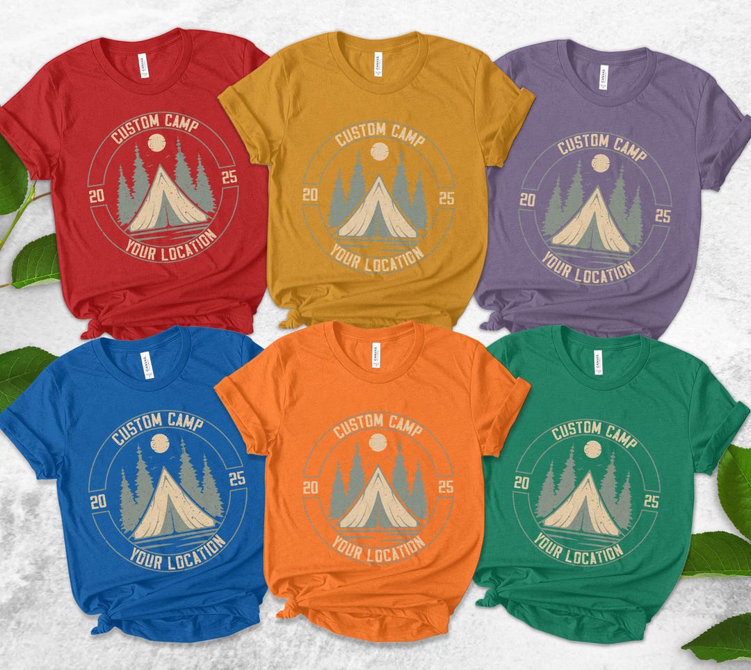 Custom Camp Shirt, Camp Custom T-shirt, Camp Crew Tshirt, Camping ...
