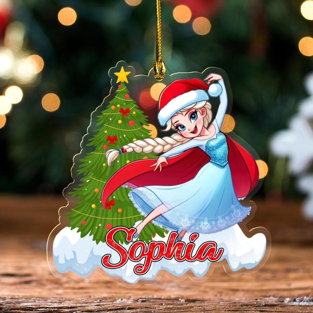 Custom Name Disney Princess Elsa Frozen Christmas Ornament ...