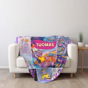 Figment One Little Spark Epcot Park Blanket, Purple Dragon Blanket ...