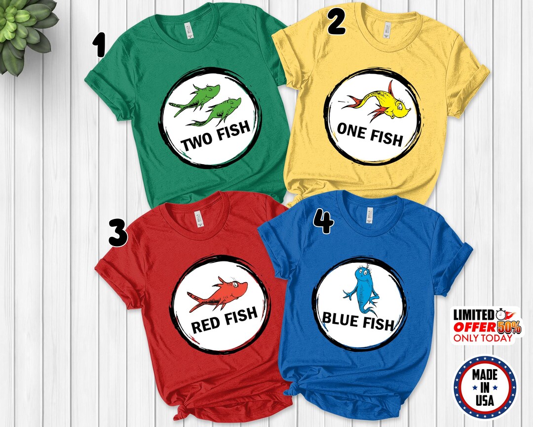 One Fish Two Fish Red Fish Blue Fish Costume, Halloween Group Costume ...