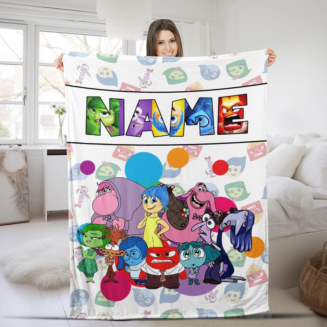 Personalized Disney Inside Out 2 Blanket, Joy Disgust Sadness Anxiety ...
