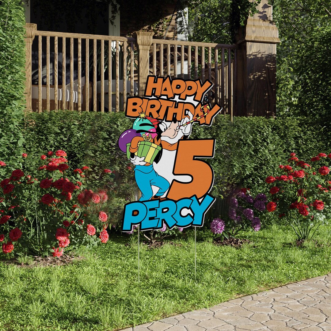 Goofy Yard Sign, Disney Goofy Party Decor, Goofy Birthday Yard Sign ...