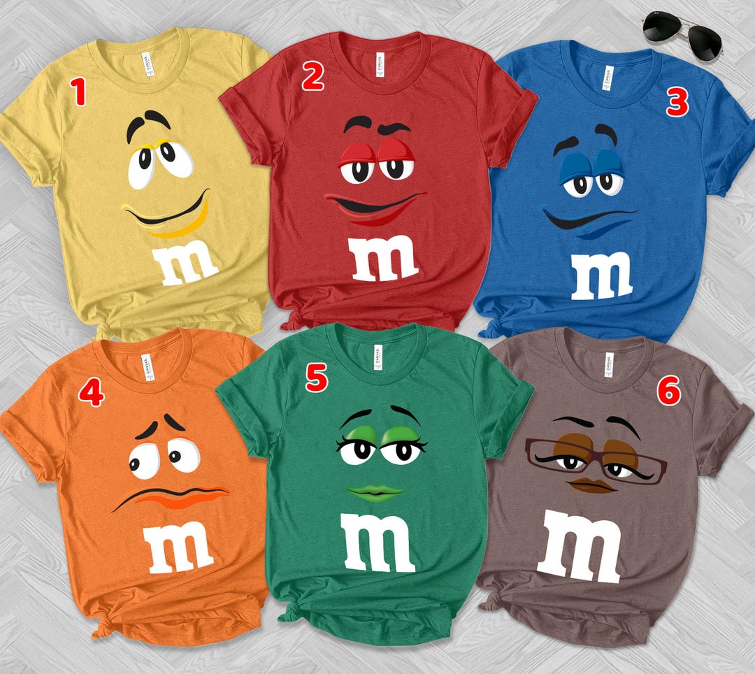 M & M Shirt, Matching Costume Shirt, M and M Shirt Halloween Costume ...
