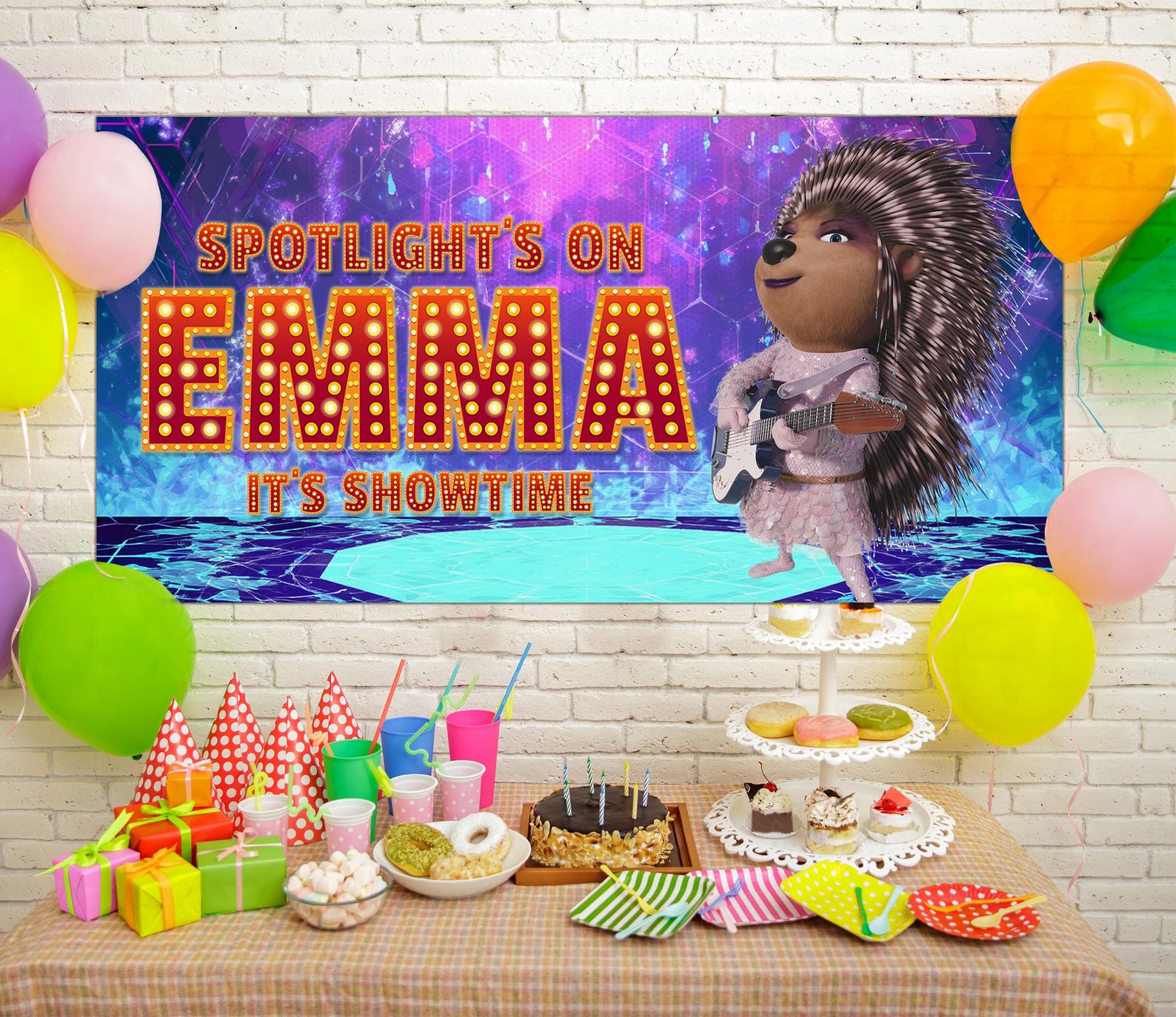 Sing 2 Birthday Backdrop | Sing 2 Birthday Theme Party | Personalized ...