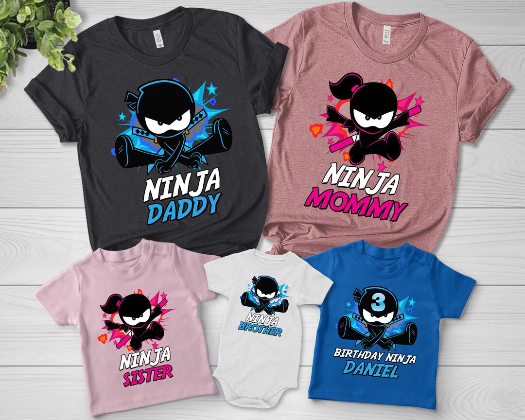 Ninja Kidz Shirt, Ninja Kidz Birhtday Shirt, Ninja Family Shirt, Family ...