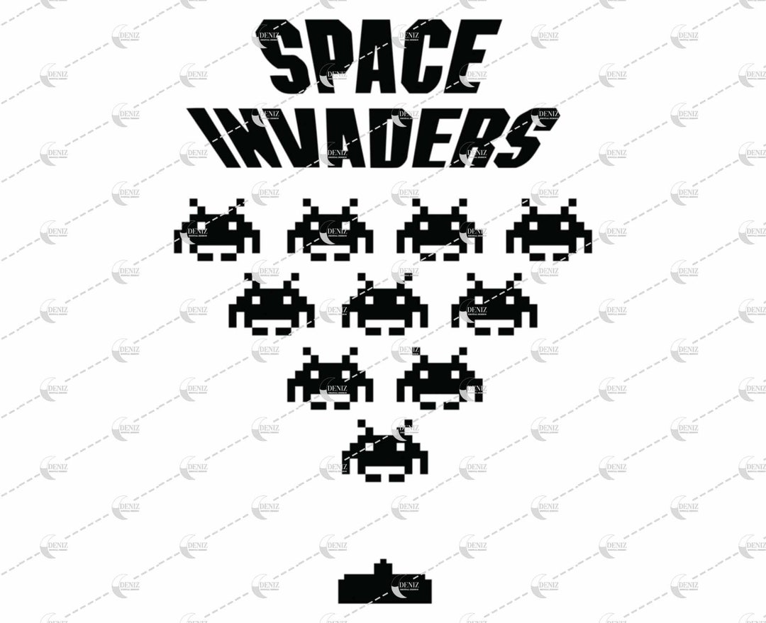 Space Invaders SVG, PNG - Etsy
