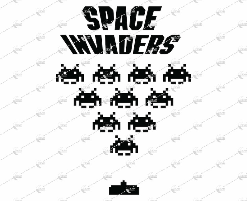 Space Invaders SVG, PNG - Etsy