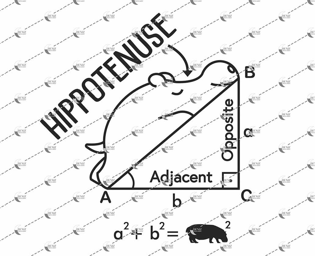Hippotenuse, Funny Math Svg, Gift for Teachers, Geometry Teacher Png ...