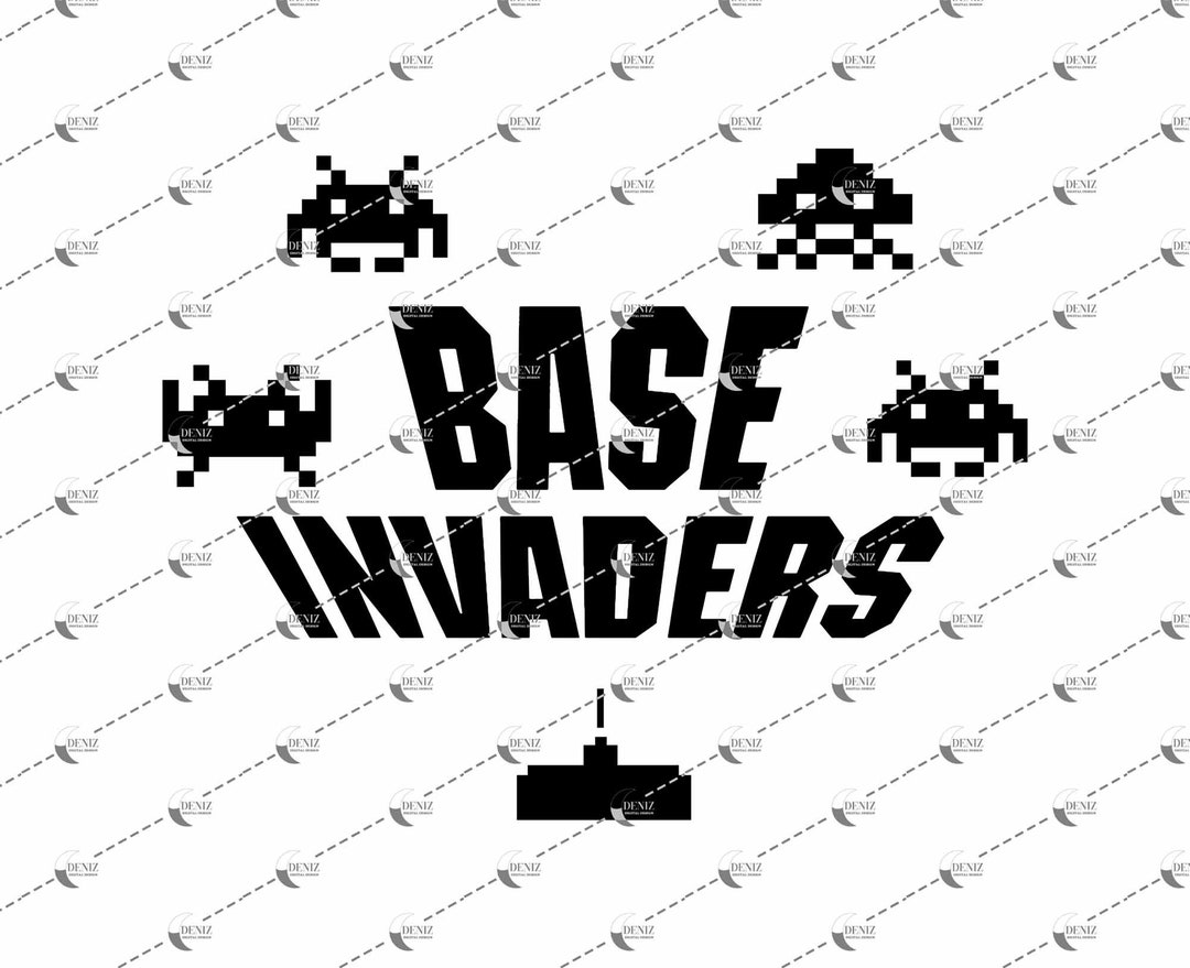Base Invaders SVG, Softball PNG - Etsy