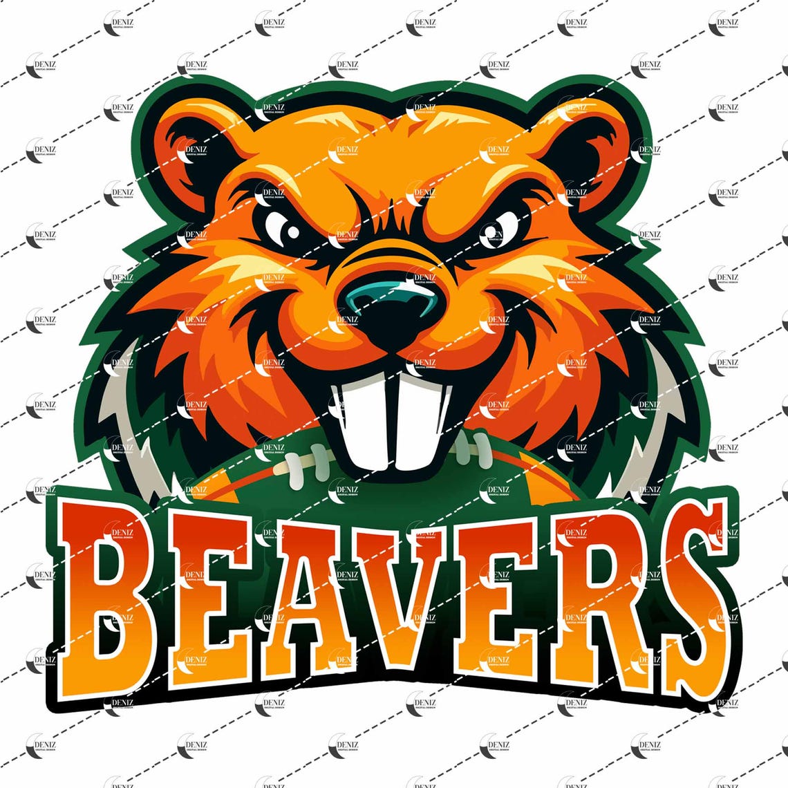 Beavers PNG: High School Logo Sublimation/dtg/dtf Design (digital ...