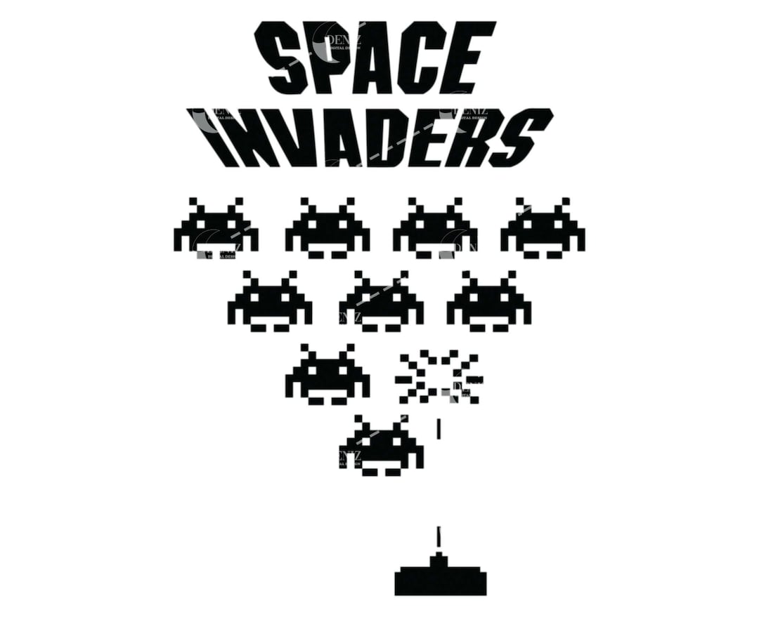 Space Invaders SVG PNG - Etsy