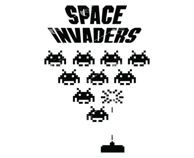 Space Invaders SVG PNG - Etsy