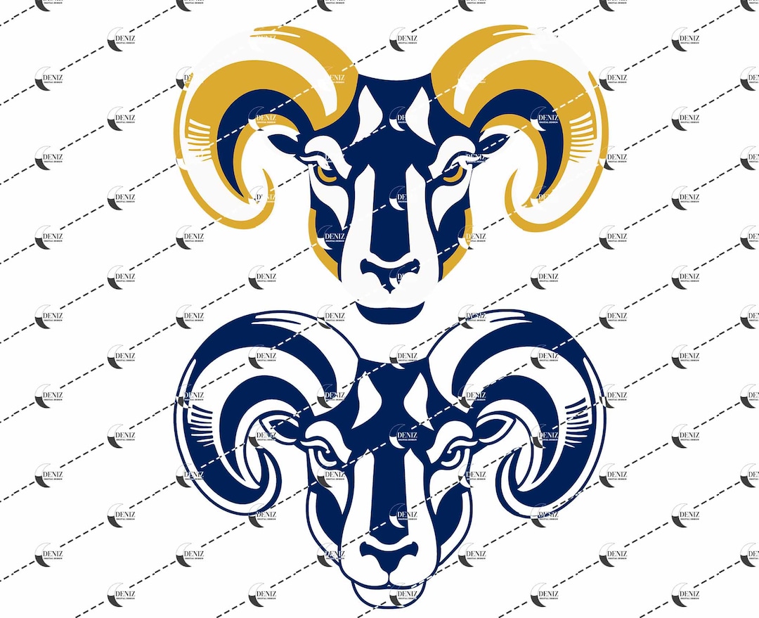 Ram Mascot Head Logo, Rams Football SVG, Rams Vector File - Etsy