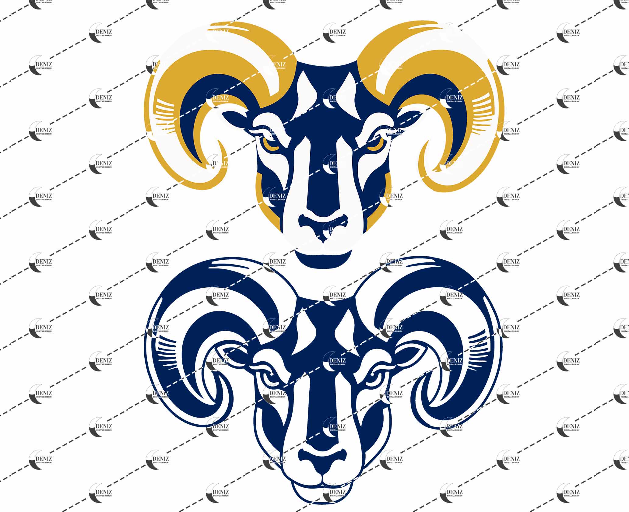 Ram Mascot Head Logo, Rams Football SVG, Rams Vector File - Etsy