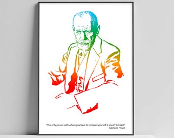 INSTANT DOWNLOAD Sigmund Freud Printable Art Poster. | Etsy