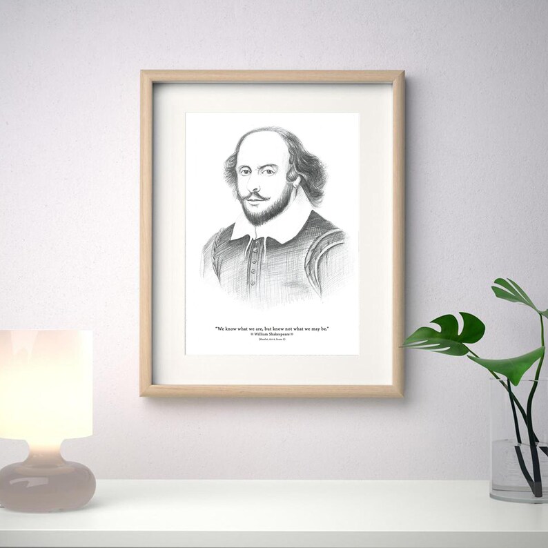 INSTANT DOWNLOAD William Shakespeare Printable Art Poster. - Etsy