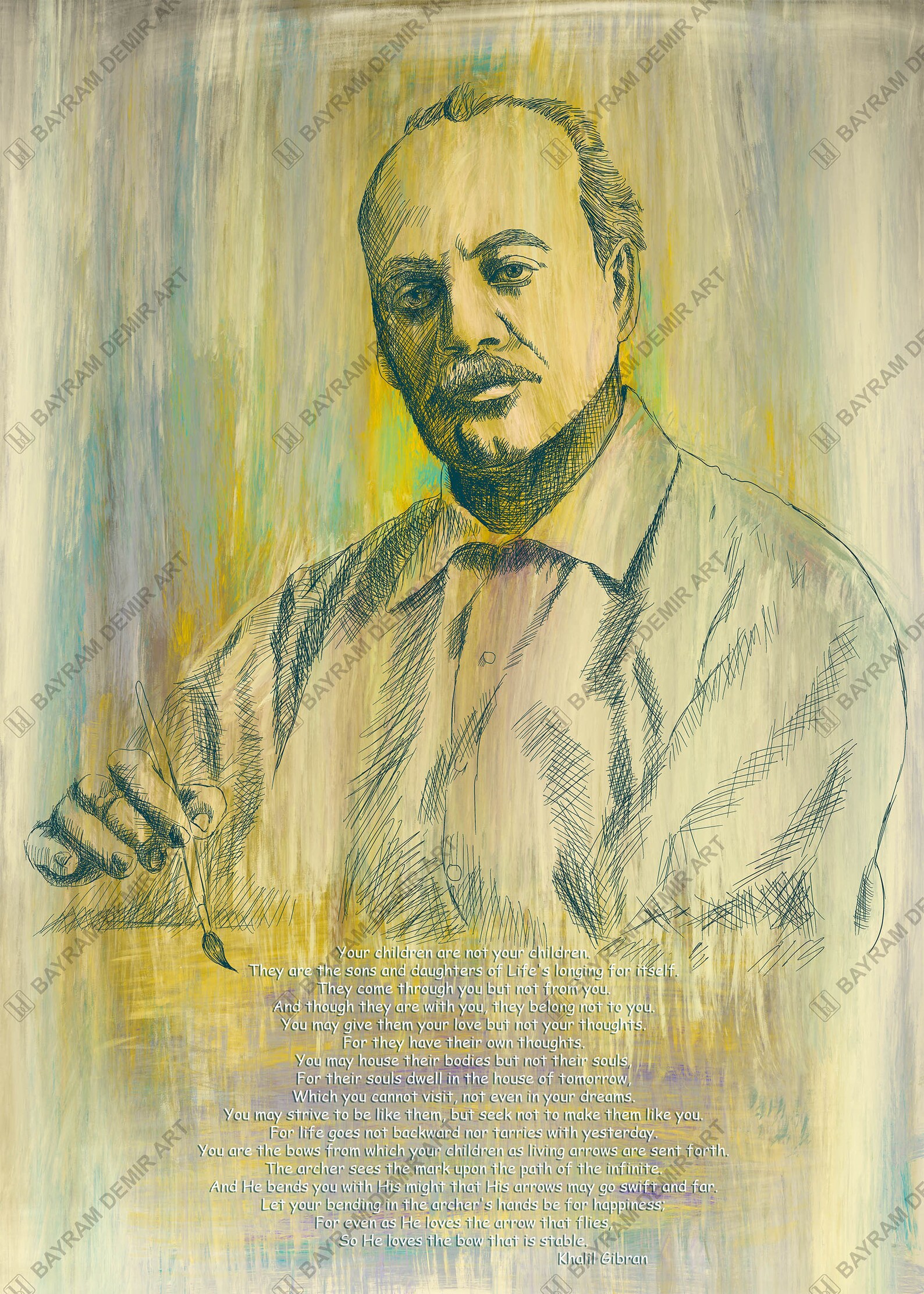 INSTANT DOWNLOAD Khalil Gibran Printable Poster. Inspirational Poem ...