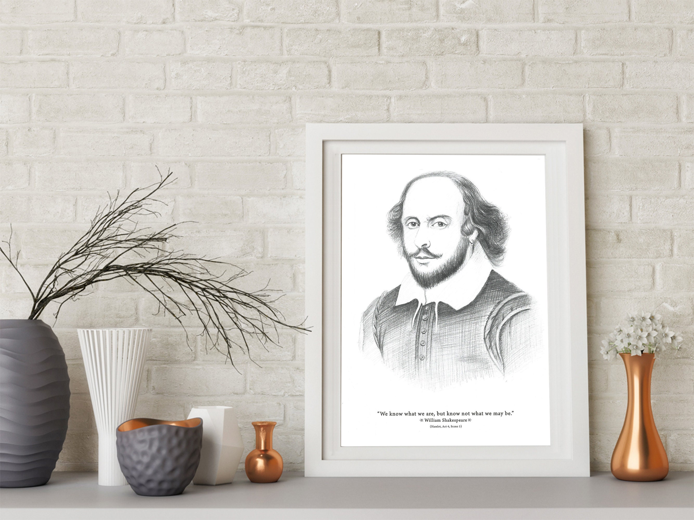INSTANT DOWNLOAD William Shakespeare Printable Art Poster. - Etsy